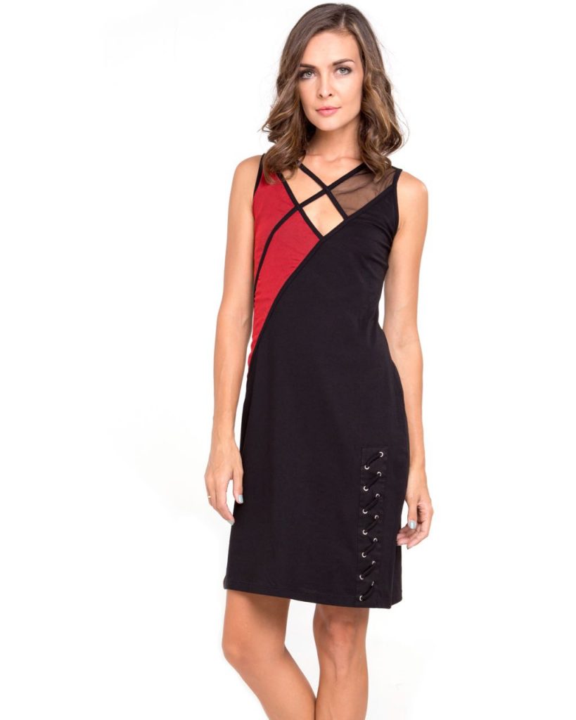 Pygmees Dress PAPERCLIP Black Red | Buy Online | Canada USA
