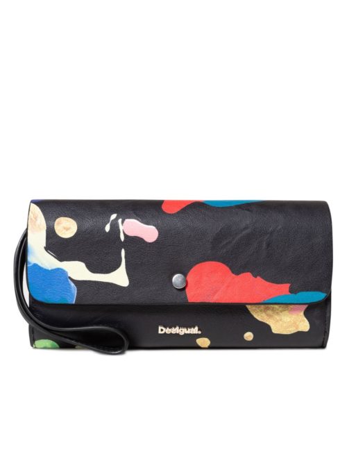 DESIGUAL Reversible Wallet Painter Design Black White 19WAYP39