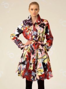 Samuel Dong Print Bubble Coat 11665 Flower Multi | Canada USA