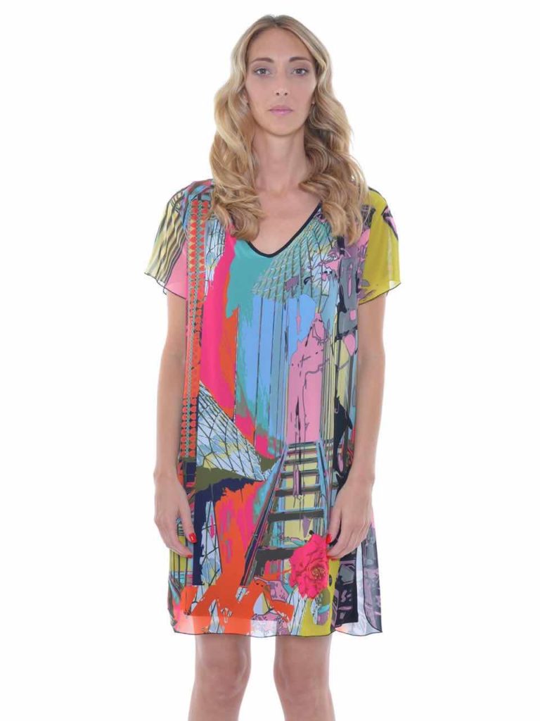 VOLT Design Overlay Tunic Dress Aqua RAGB 411 | Summer 2020