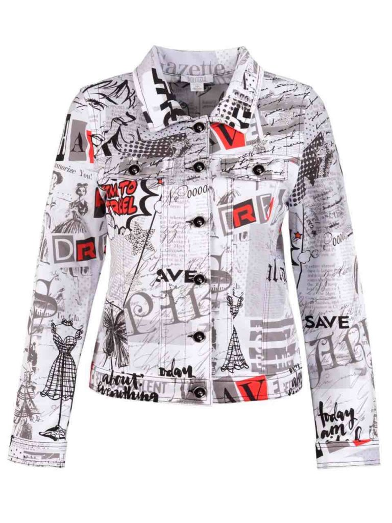 DOLCEZZA Vintage Newspaper Jacket 20168 Summer 2020