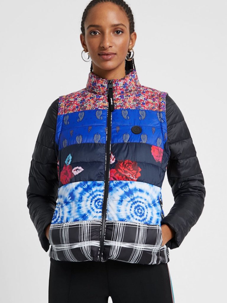 DESIGUAL 2-in-1 Padded Spring Jacket Patch prints eco padded