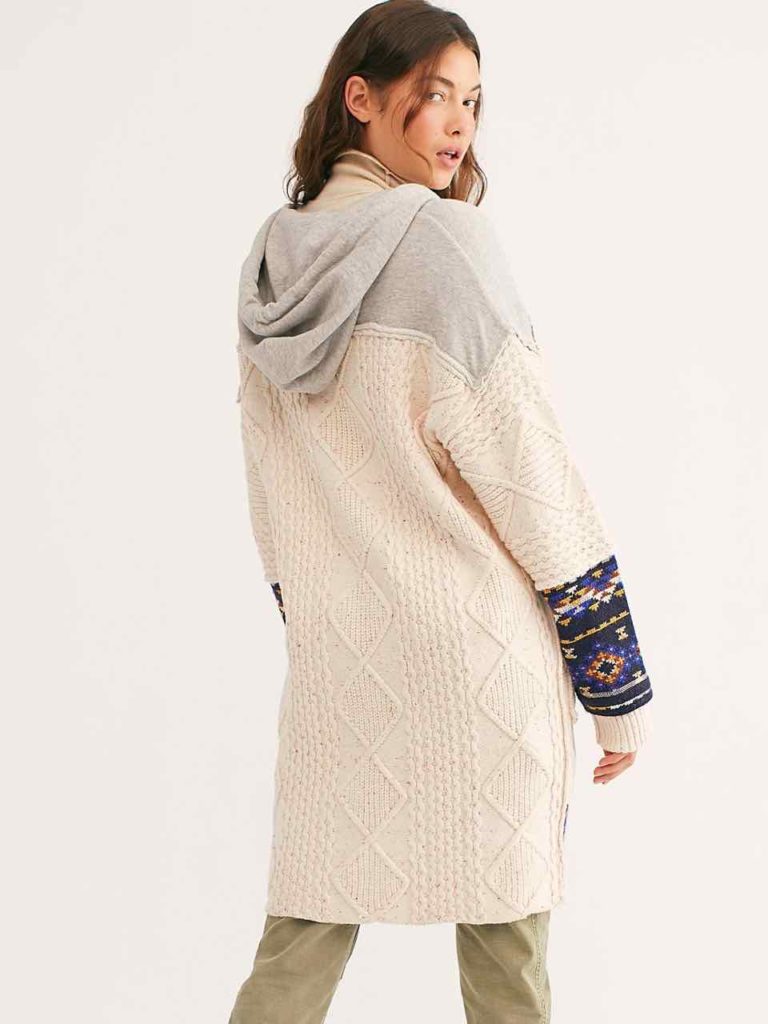 Free People CAPTURE THE MOMENT Sweater Hood Zipper