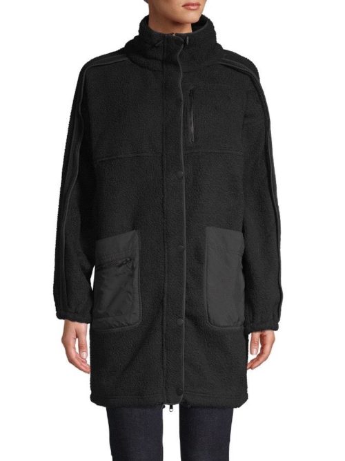 Free People Glacier Fleece Jacket Red and Black FP Movement