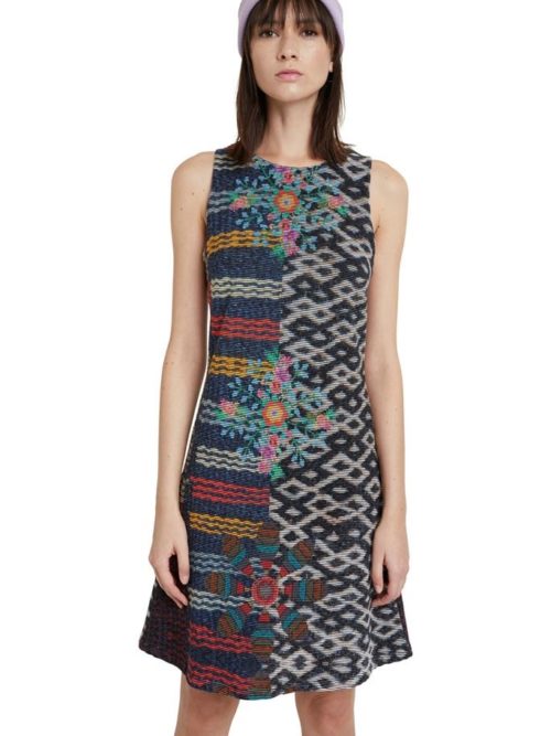 DESIGUAL Patchwork Slim Mandalas Dress 20WWVK172000