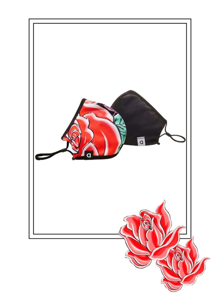 Desigual Maxi-Floral Face mask + pouch Certified Maria Escote
