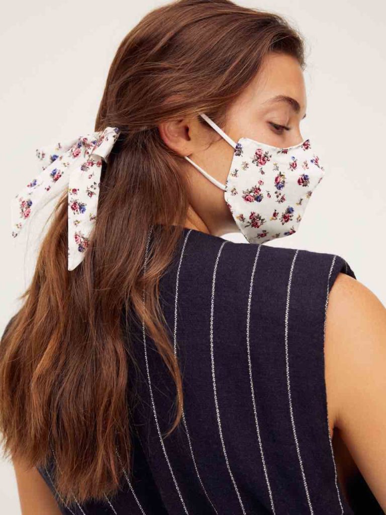 Free People Face Mask & Bow Floral Pack Multi Colours