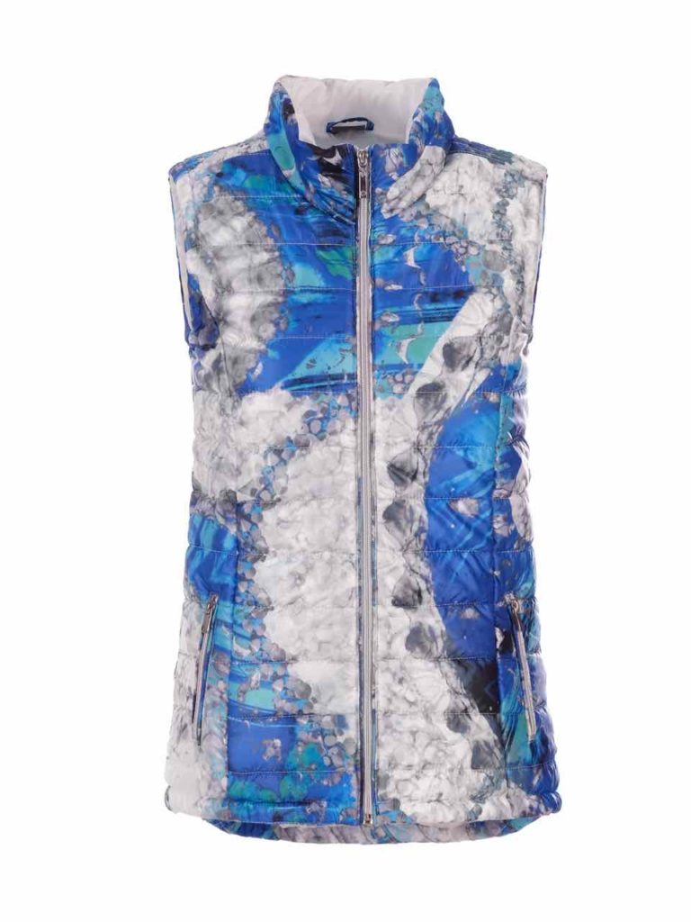 Simply Art by DOLCEZZA Puffer Vest Blue Sharon Cummings