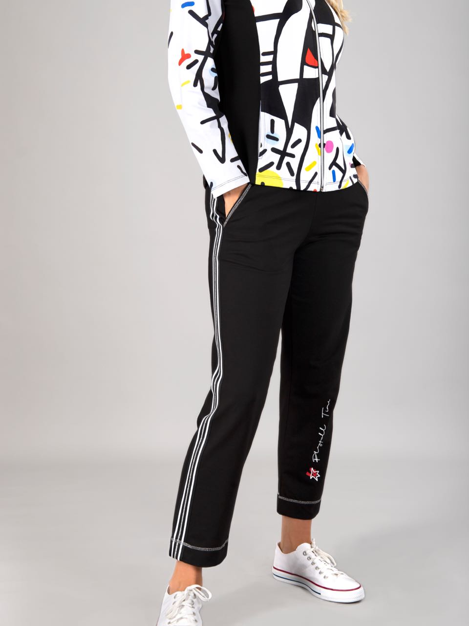 DOLCEZZA Black Pants Cool Cat 21146 Embellishment