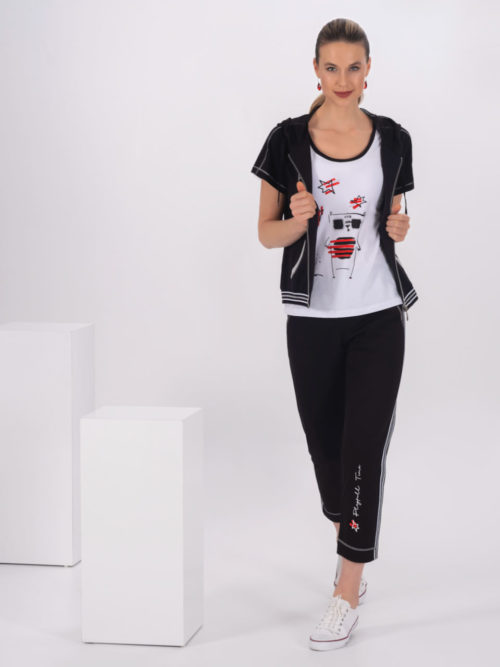 DOLCEZZA COOL CAT White Top 21141 Split Back