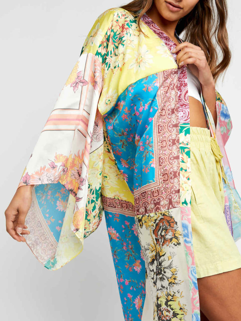 Free People PATCHED WITH LOVE ROBE KIMONO