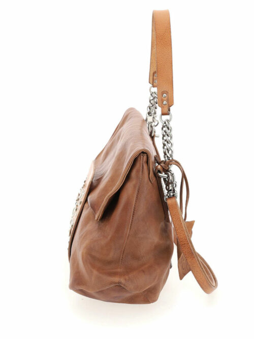 A.S.98 Genuine Leather Handbag 200572 Black Calvados