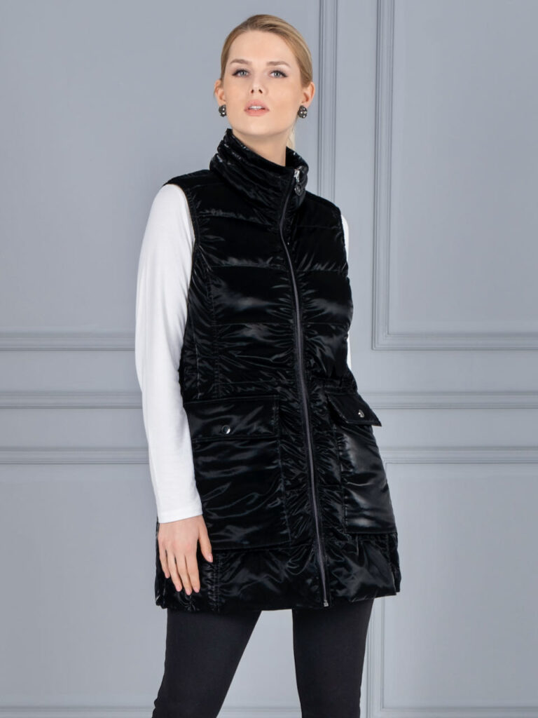 DOLCEZZA Puffer VEST BLACK 71801 Velvet Quilted