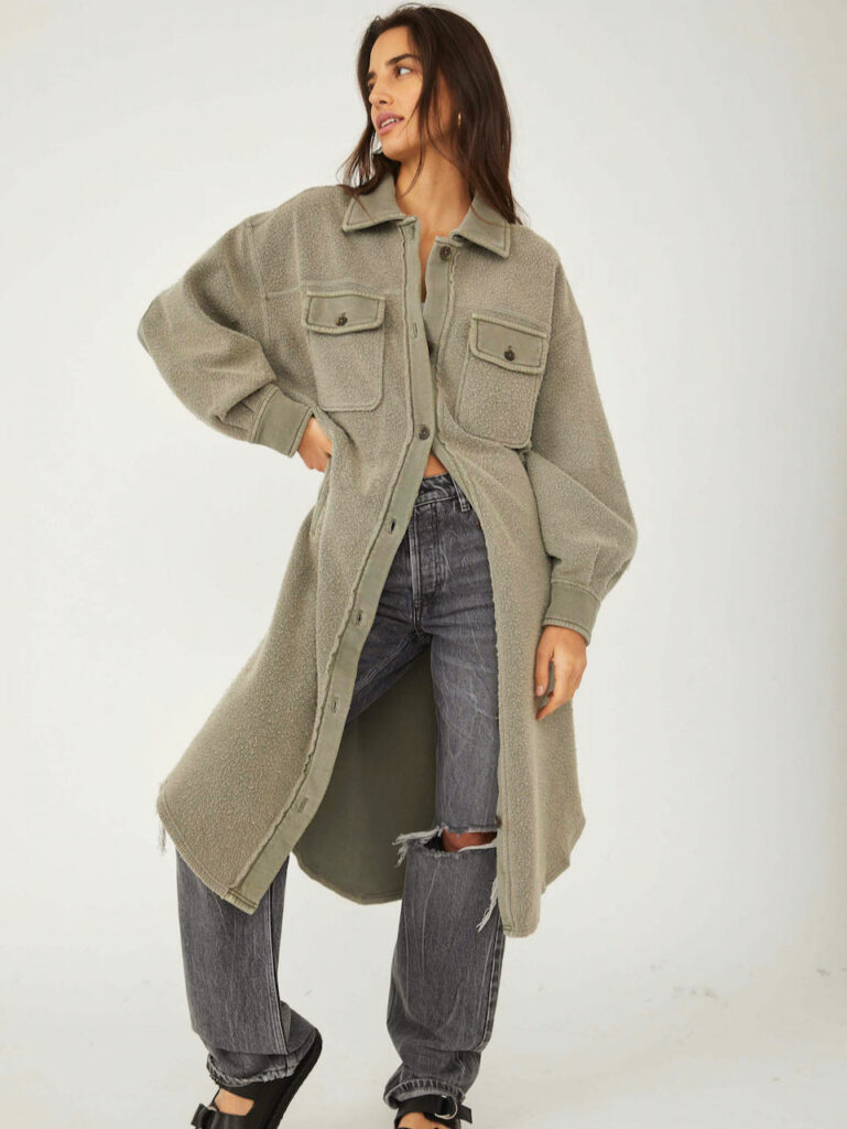 Free People Fleece RUBY Jacket Sweetheart Sunrise