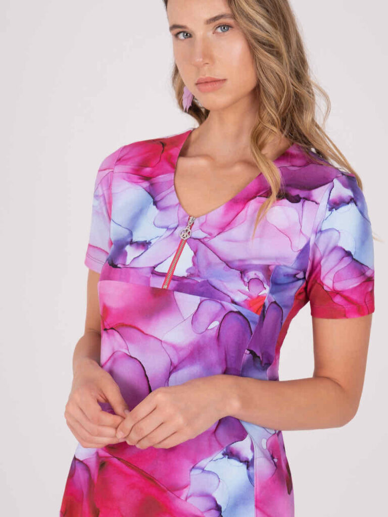 Simply Art by DOLCEZZA Red Purple Pink Dress by Olga