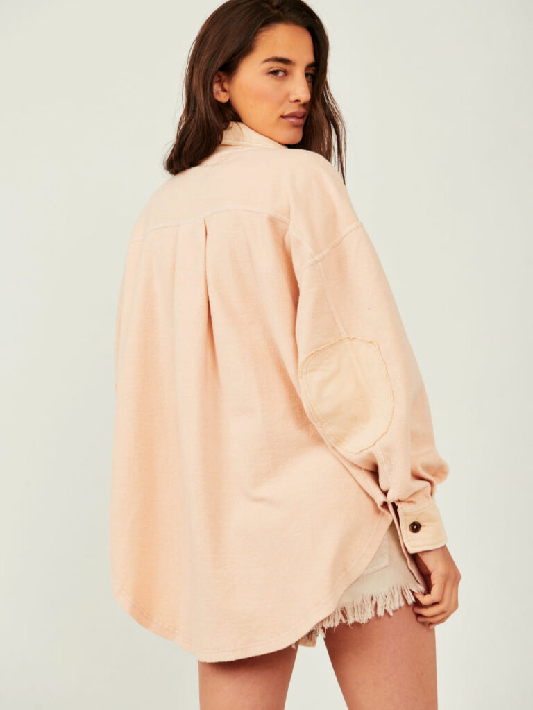 Free People Fleece RUBY Jacket Sweetheart Sunrise