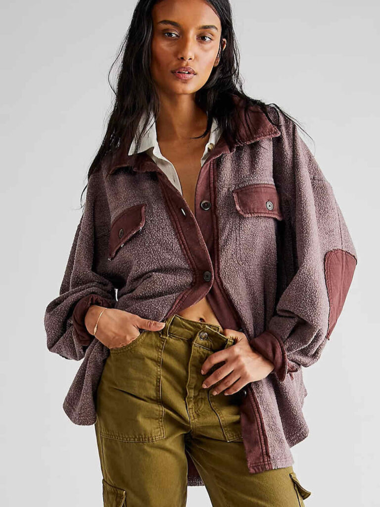 Free People Fleece RUBY Jacket Mountain Date Night