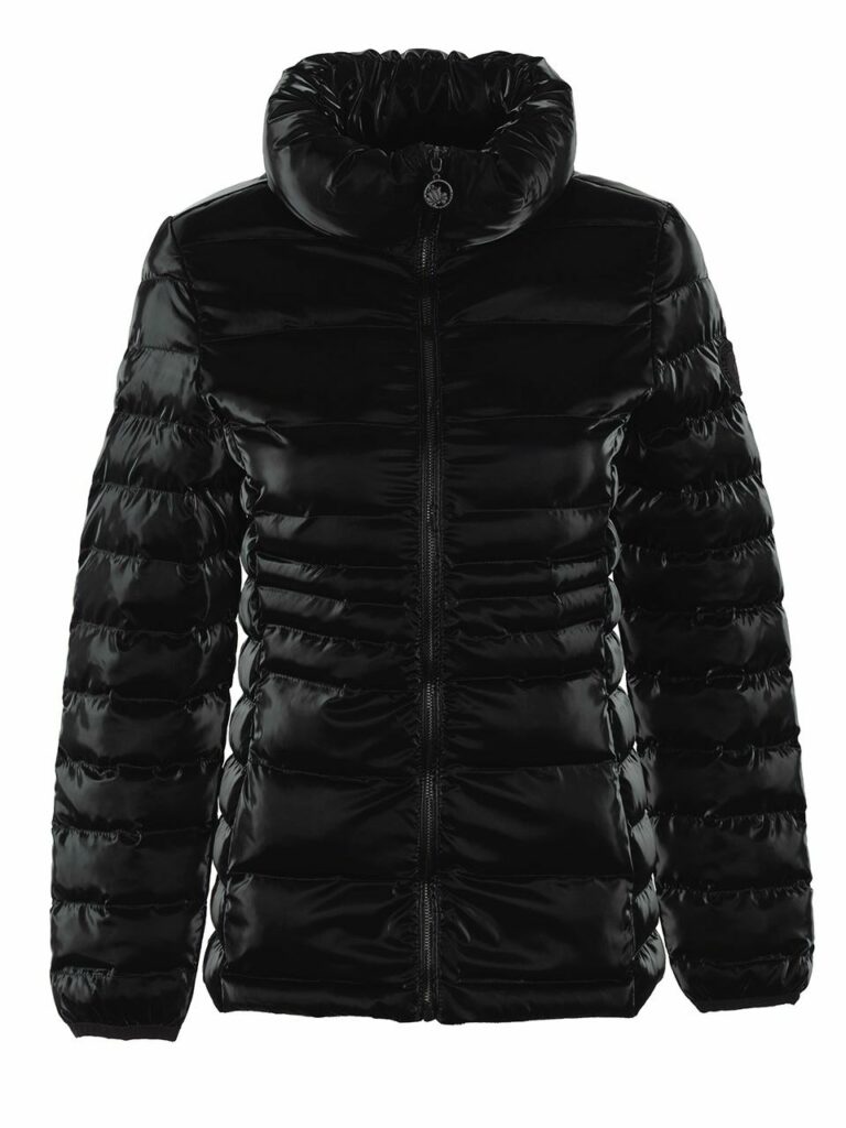DOLCEZZA Puffer Coat BLACK Red Glossy 72800 Quilted