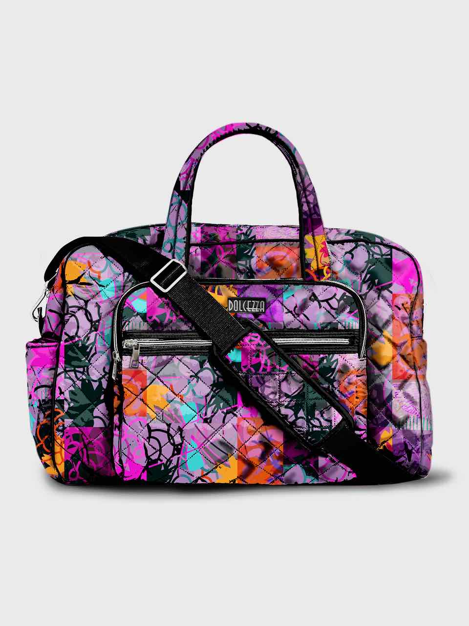 DOLCEZZA Travel Luggage Bag 72975 Purple Black Orange