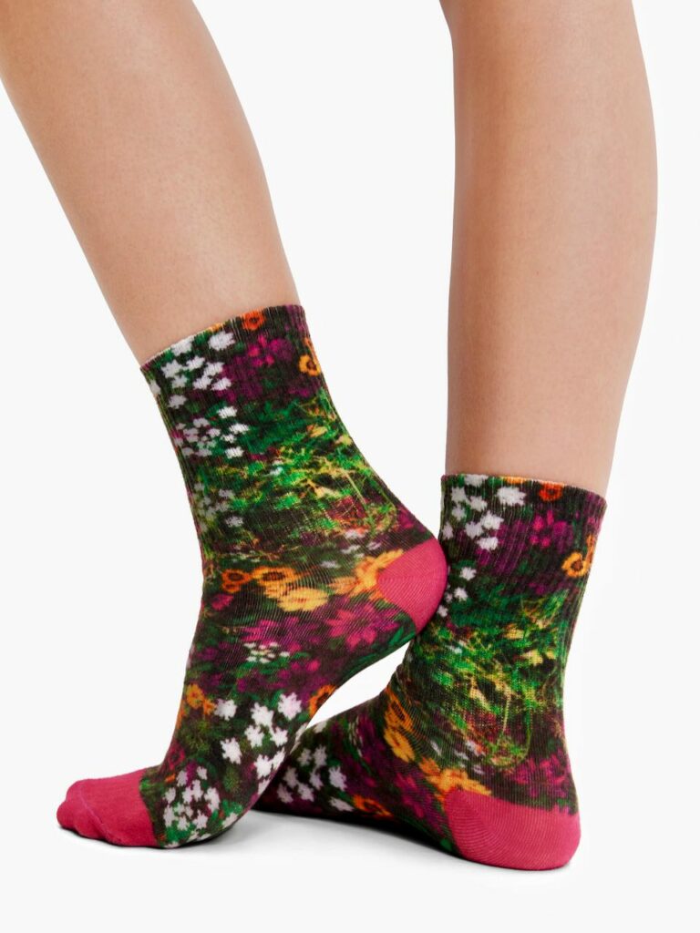 DESIGUAL 100% Cotton Floral Socks