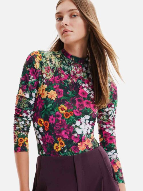 DESIGUAL mini-flower Print Body Suit Floral