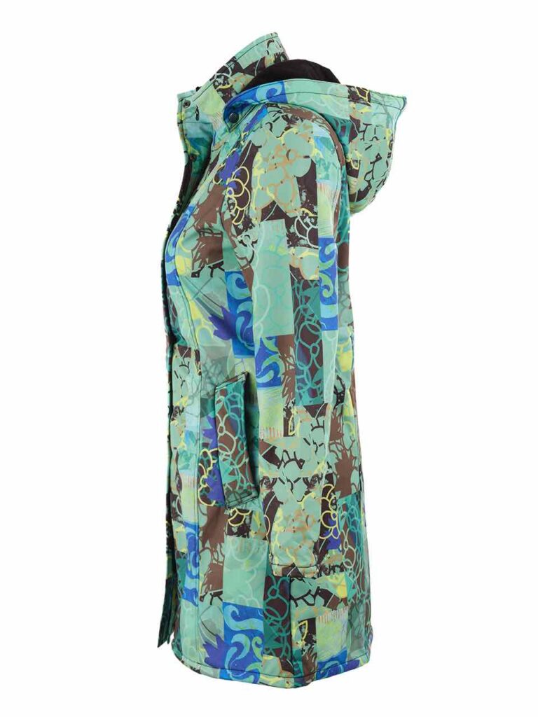 Simply Art by DOLCEZZA Soft Shell Coat Digital Geometry Green