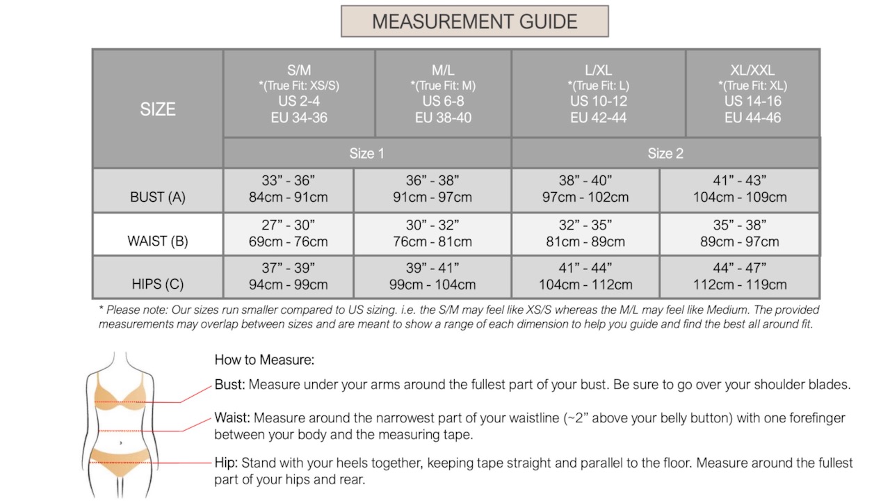 IPNG Size Guide | Fun Fashion Online Boutique