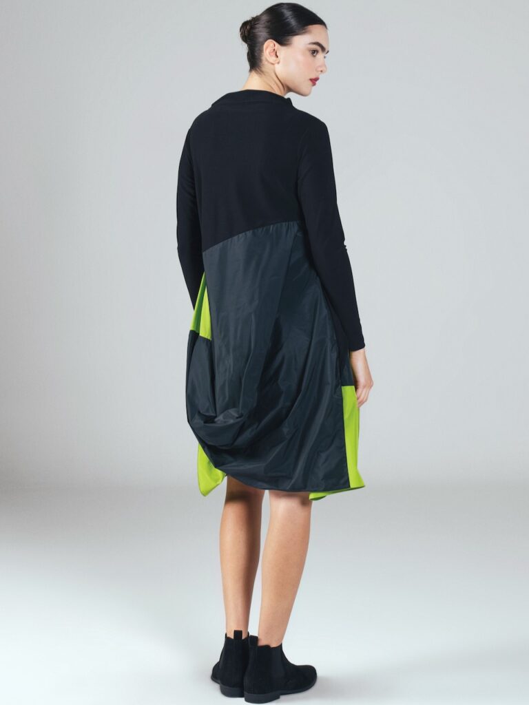 IGOR Dobranic DRESS Tunic MEXICO Black Lime-Green W23-63
