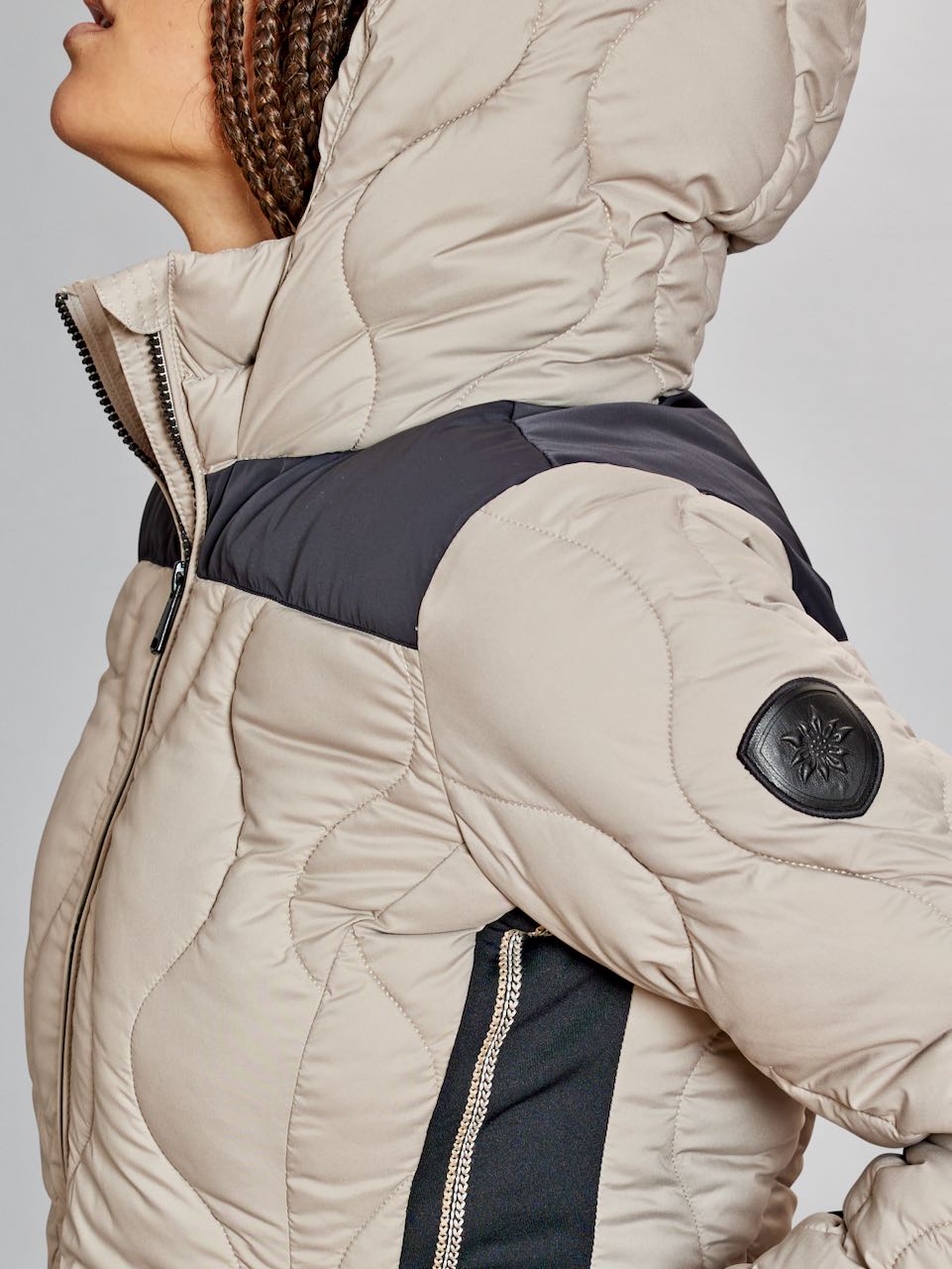 Alp N Rock Chamonix Long Jacket Stone Off-White Winter