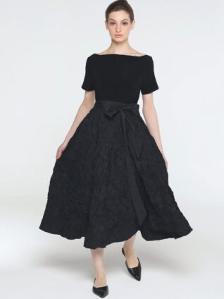 IGOR Dobranic DRESS AMANDA Black Taffeta Skirt S24-69